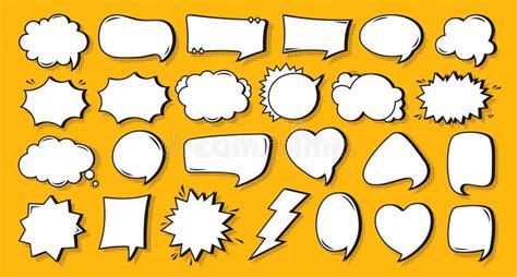 Retro Sprechblase Comic Setzen Pop Art Leere Chatbox Dialogfenster