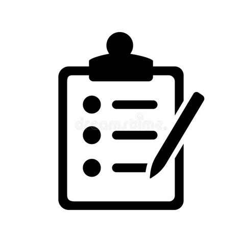 Icono Del Vector Del Tablero Símbolo Del Ejemplo De La Lista De