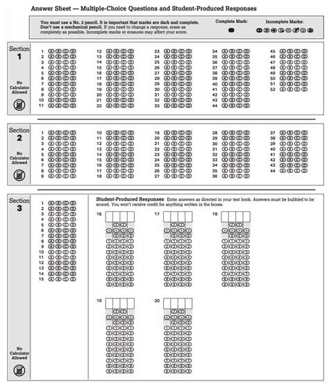 Official Practice Test Answer Sheet Has Been Updated With The New One