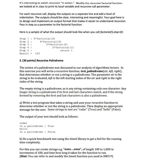 solved it s interesting to watch recursion in action