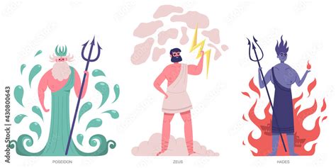 Ancient Greek Gods Olympic Greek Main Powerful Gods Zeus Poseidon