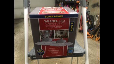 Costco Super Bright 3 Adjustable Panel LED Garage Light 2 Pack 8000