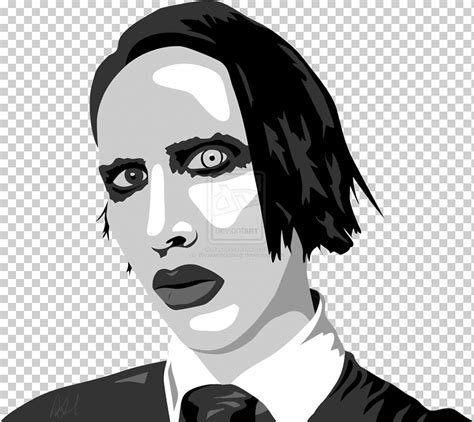 Marilyn Manson Arte Dibujo Monocromo Marilyn Monroe Cara Pelo Negro