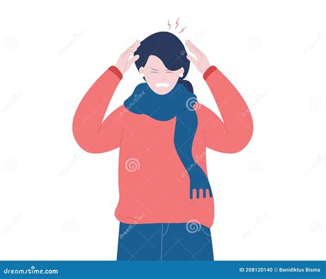 Dizzy Woman Feeling Sick Vector Cartoon Illustration CartoonDealer