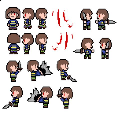 Pixilart Frisk Sprite Sheet Ne By Dust Swap Swap