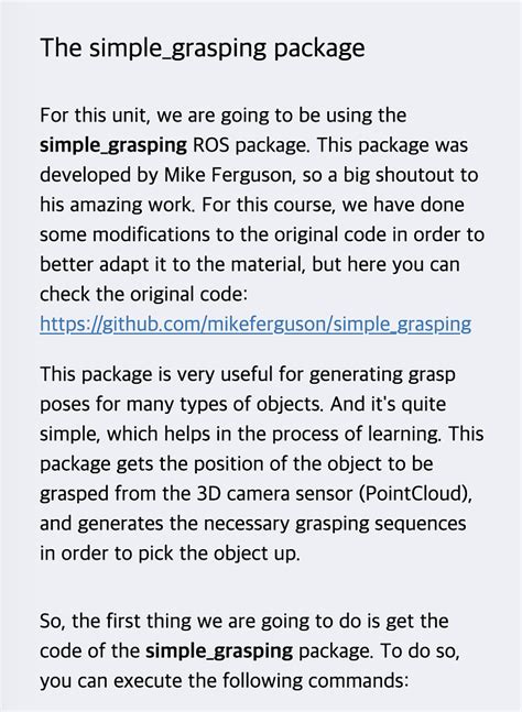 Simple Grasping Package UR5 ROS Manipulation In 5 Days The