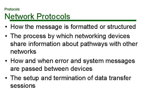 Chapter Network Protocols And Communications Objectives Students