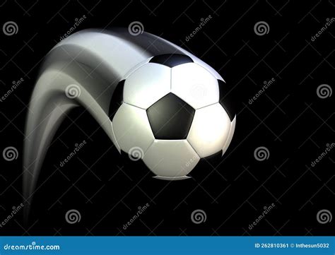3d Illustration Of A Black And White Soccer Ball With An Explosion