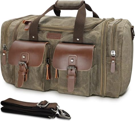 Amazon Wildroad Duffle Bag For Travel L Waterproof Waxed