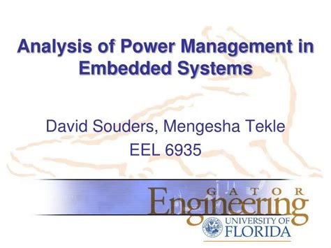 Ppt Analysis Of Power Management In Embedded Systems Powerpoint