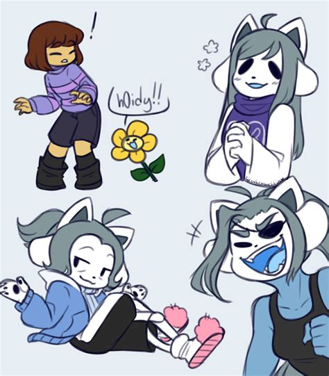 Temmie Flowey Flowey The Flower Frisk Chara Asriel