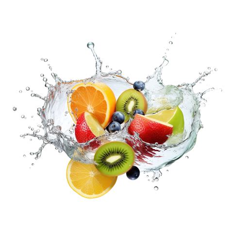Ai Generative Fresh Fruits Water Splash Png Ai Generative Fresh