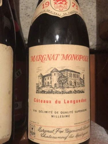 Margnat Frères Margnat Monopole Côteaux du Languedoc Vivino US