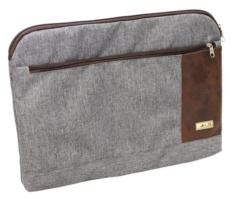 Case LS Bolsas para Notebook 15 6 Cinza Mescla e Marrom 2 divisões