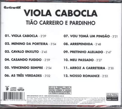 CD Tiao Carreiro Y Pardinho Viola Cabocla MercadoLibre