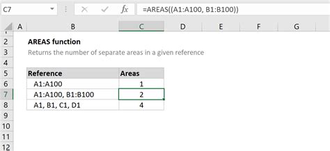 how to use the excel areas function excelfind
