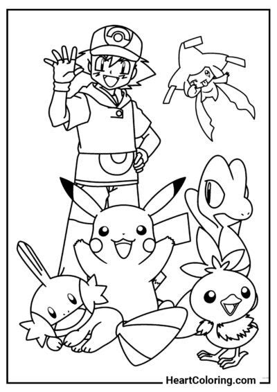 Dibujos para Colorear de Pokémon para Imprimir y Descargar
