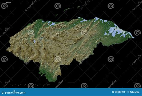 Honduras Black Outline Silhouette Map Cartoon Vector Cartoondealer