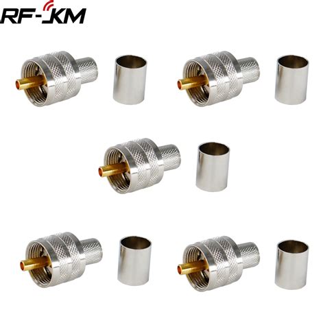 10pcs PL259 UHF Male Plug RF Coaxial Connector Crimp For RG8 LMR400