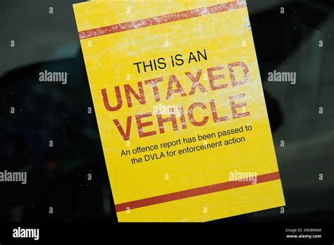 Untaxed Vehicle Dvla Sticker Hi Res Stock Photography And Images Alamy