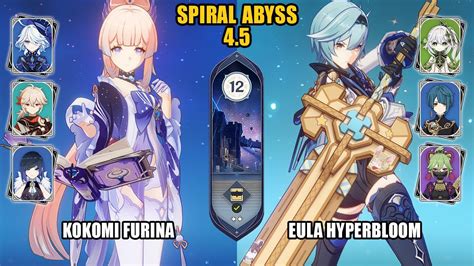 F2P Kokomi Furina Mono Hydro Eula Hyperbloom Spiral Abyss 4 5
