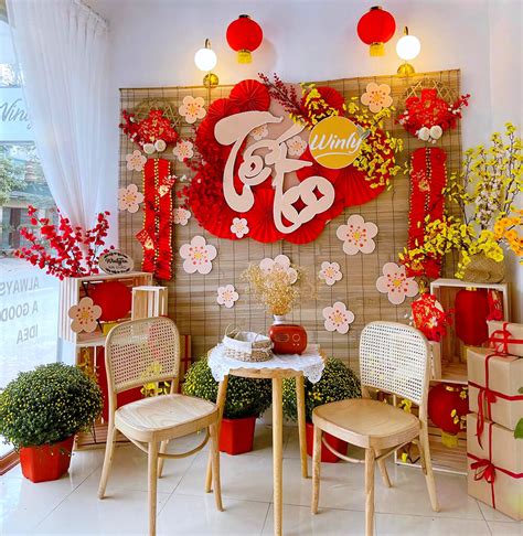 Top 50 mẫu trang trí quán ngày tết đẹp và độc đáo nhất