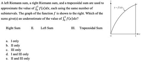 solved y f x a left riemann sum a right riemann sum and a