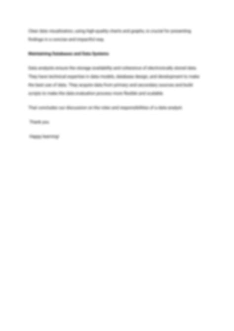 Solution Data Analyst Roles Responsibilities Studypool