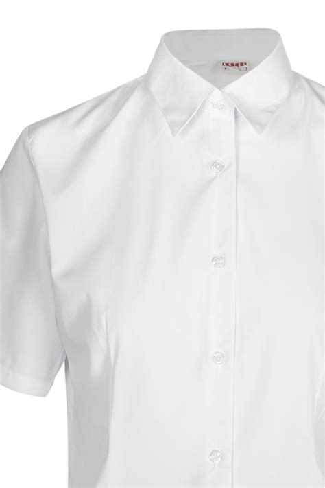 Blusa Blanca Entallada De Mujer Artel Manga Corta