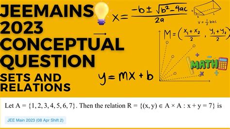let a {1 2 3 4 5 6 7} then the relation r { x y jee iit jeemain pyq examtips