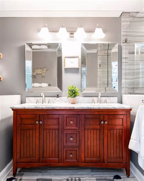 Bathroom Shelves Between Mirrors Rispa