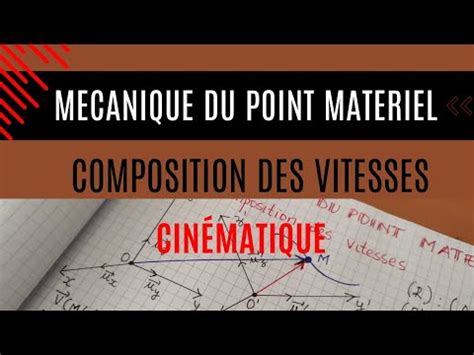 COMPOSITION DES VITESSES CINÉMATIQUE DU POINT MATERIEL YouTube