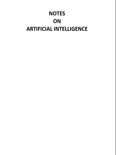 artificial intelligence notes pdf