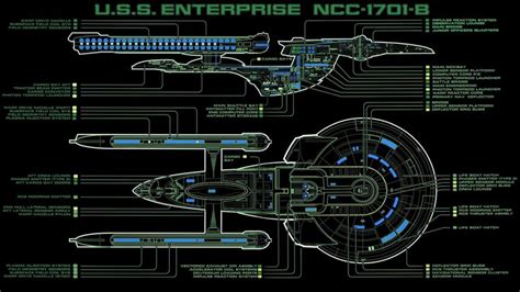 Star Trek USS Enterprise Spaceship Excelsior Class USS Enterprise
