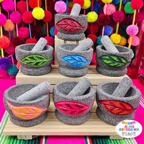 Mini Molcajete Mexican Kitchen Decor Handmade In Mexico Piedra Etsy