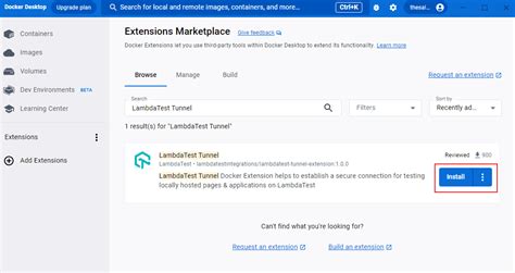 enabling hassle free local testing with lambdatest tunnel docker extension lambdatest