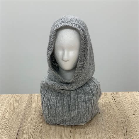 竹編み針匠で編む バラクラバフード付きネックウォーマー 手作りレシピ クロバー株式会社 編み 図 ネックウォーマー