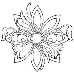 Stylized Ornamental Yin Yang Symbol Royalty Free Vector