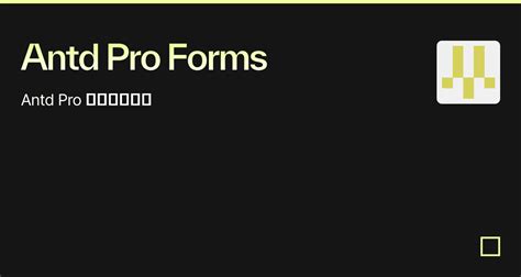 Antd Pro Forms Codesandbox