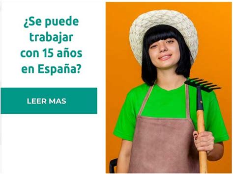 Se puede trabajar con 15 años en España