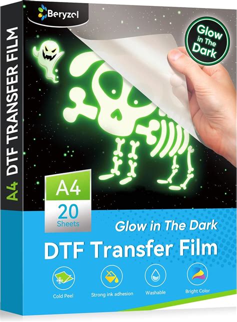 Amazon Beryzol Glow In The Dark Film Dtf Luminous Transfer Film