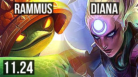 RAMMUS Vs DIANA JNG 3 0 9 Rank 4 Rammus 900 Games 1 2M Mastery