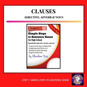 Adjective Adverb And Noun Clauses Simple Steps Grammar Worksheets