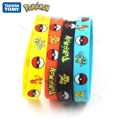 Pulseira De Silicone Pokemon Bolso Elf Pikachu Desenho Infantil Festa