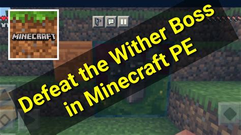 How To Trap The Wither Boss In Minecraft Pe Youtube