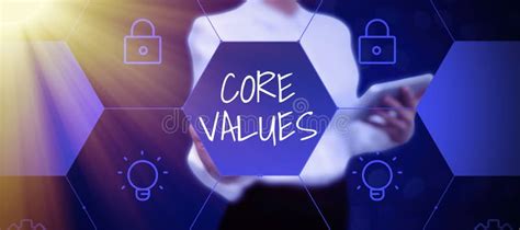 writing displaying text core values business showcase belief person or organization views as