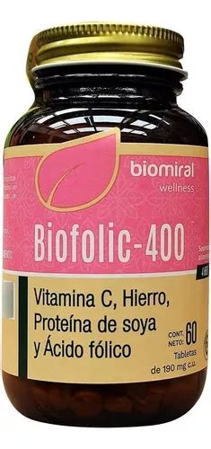 Biofolic C Tab Cido F Lico Vitamina C Hierro