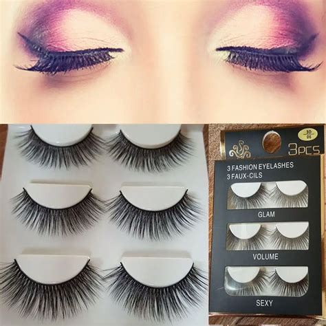 Pair Of False Eyelashes Pairs Black Thick Fake Natural D False
