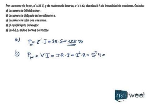 Problema resuelto física calcula la potencia útil de un motor YouTube