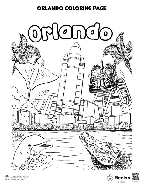 Orlando Themed Coloring Pages Beeloo Printable Crafts And Activities